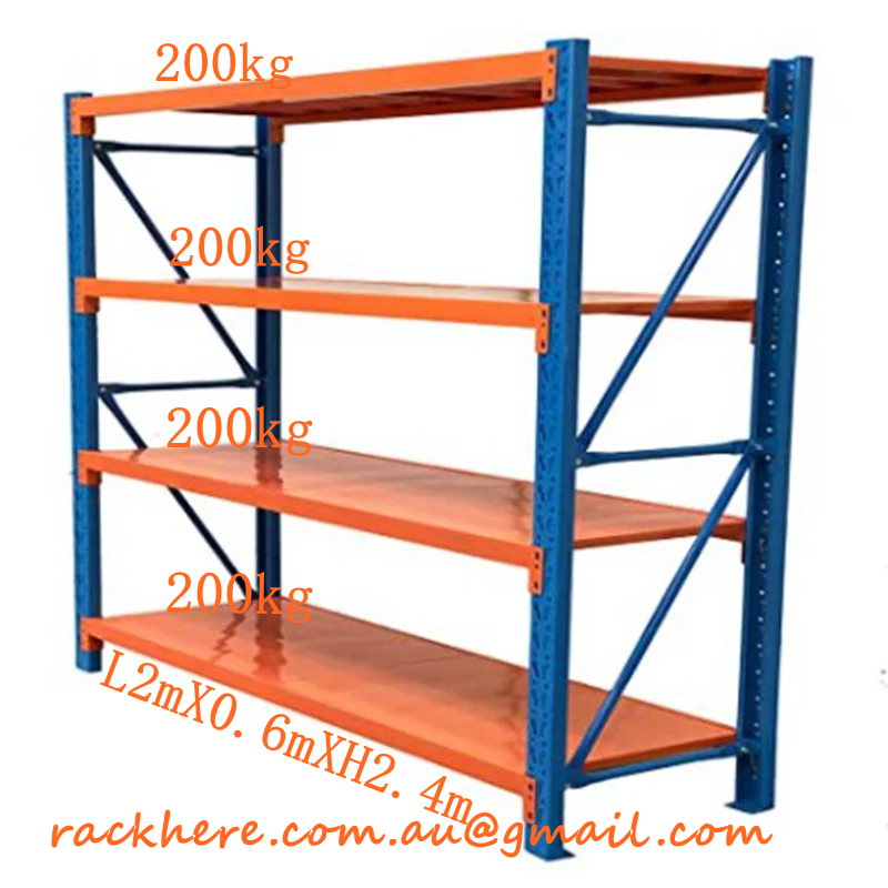 800kg racking L2mX0.6XH2.4m racking cabinets bins steel metal racking ...