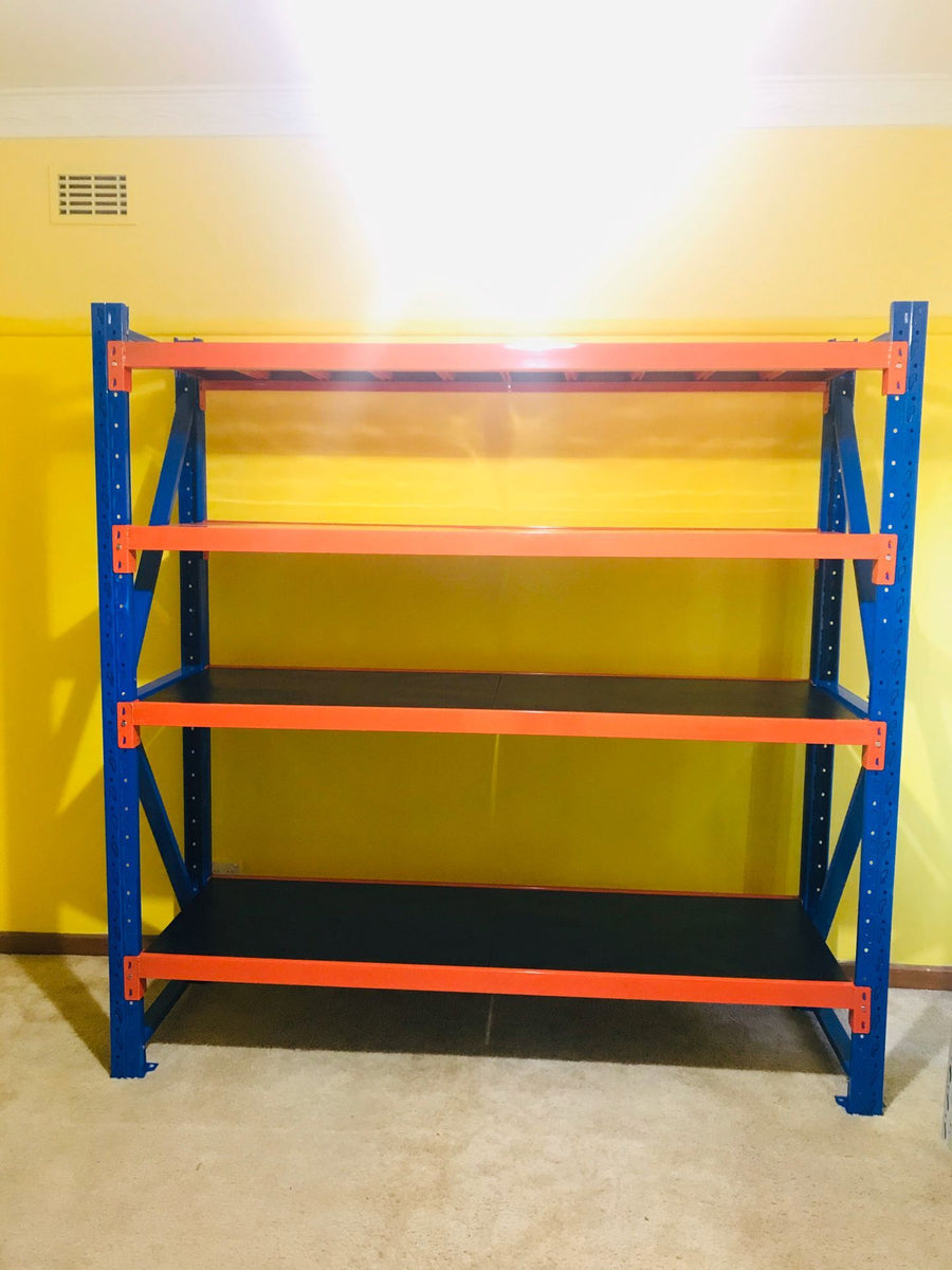 Assembled column 800kg garage rack blue+orange 2mX0.6X2m 800kg garage ...