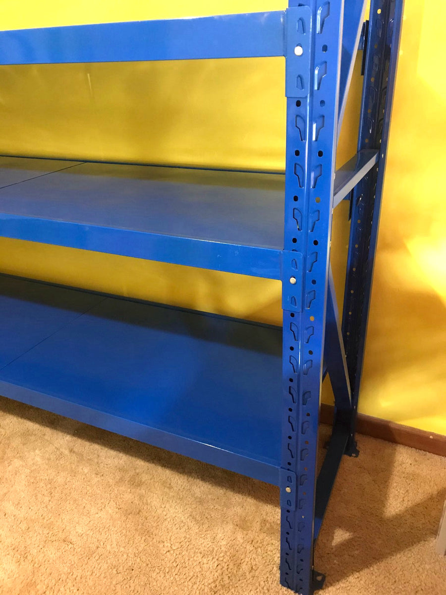 Assembled column 800kg blue garage rack 2mX0.6X2m storage rack shop ra ...